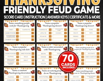 Thanksgiving Friendly Feud Game | Thanksgiving Family Feud Games ...