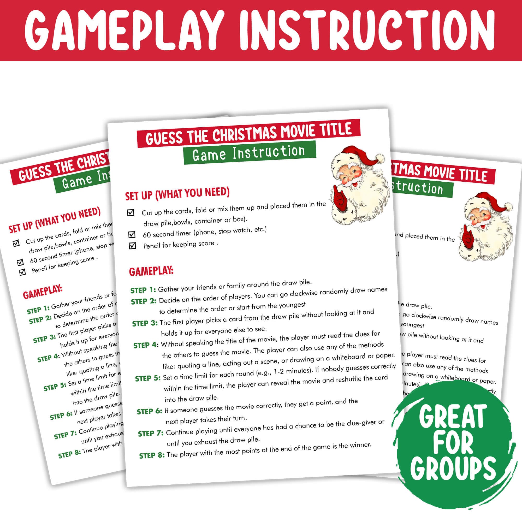 Christmas Movie Quiz Game | Printable Family Fun (instant Download) - Etsy