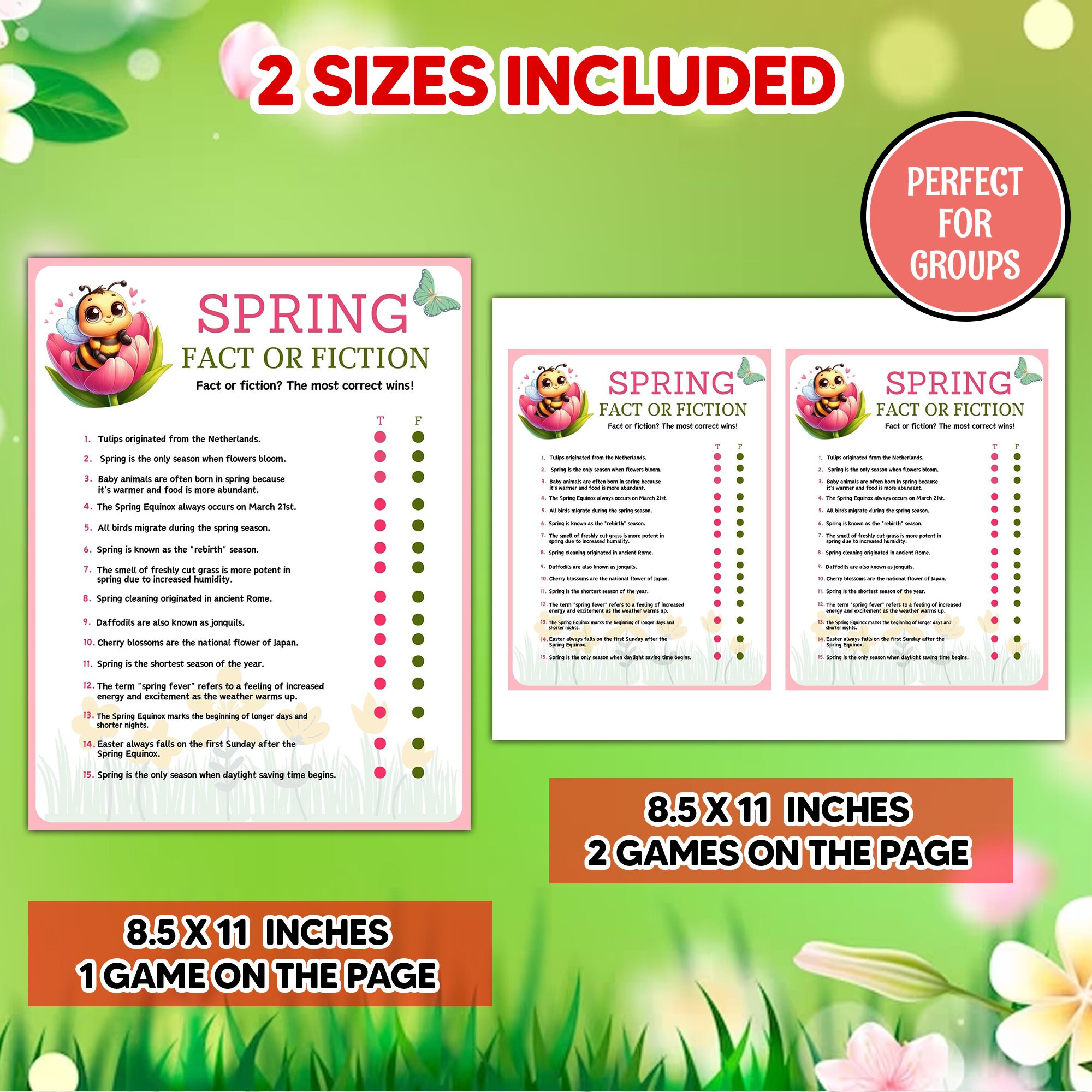 Spring Green Thumb Trivia Game | Gardening Trivia | Fact or Fiction ...