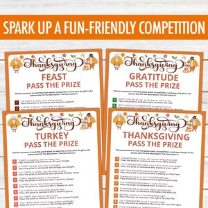Thanksgiving Pass the Prize Game, Fall Family Activity (printable) - Etsy