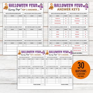 Halloween Feud Game | Printable Family Game Night (PDF) - Etsy