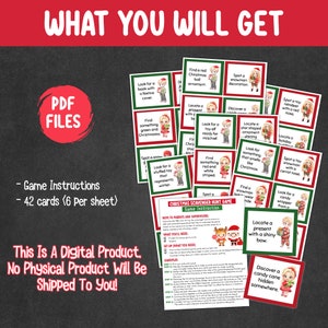 Christmas Scavenger Hunt for Young Kids, Indoor Treasure Hunt (digital ...