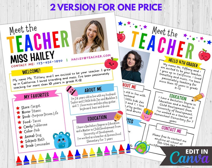 Meet the Teacher Editable Template, Back to School Welcome Letter ...