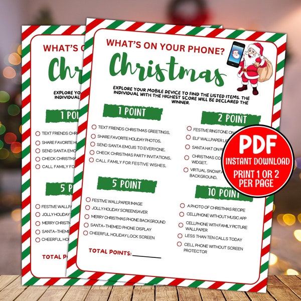 Christmas Whats on Your Phone - Etsy