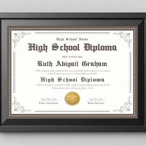 Editable Highschool Diploma Template Custom Homeschool GED - Etsy