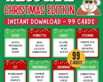 Christmas Taboo Game, Family Party Game, Printable Christmas Family ...