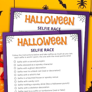 Halloween Selfie Photo Scavenger Hunt, Printable Halloween Game, Teen ...
