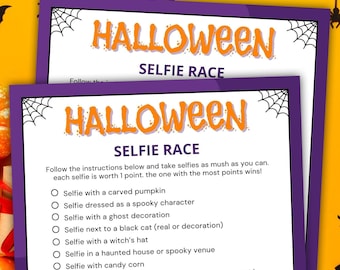 Halloween Selfie Photo Scavenger Hunt, Printable Halloween Game, Teen ...
