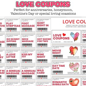 Love Coupons Book Editable Heart Love Coupons Template Printable ...