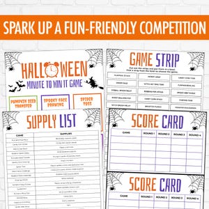 Halloween Minute to Win It Games, Printable Party Activities (digital ...