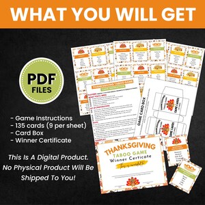 Thanksgiving Forbidden Words | Printable Thanksgiving Game ...