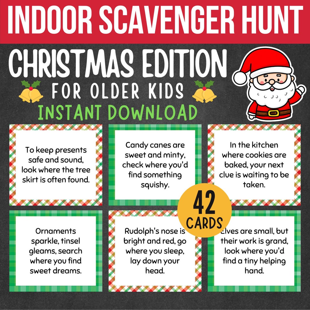 Christmas Scavenger Hunt - Christmas Printable Game for Kids ...