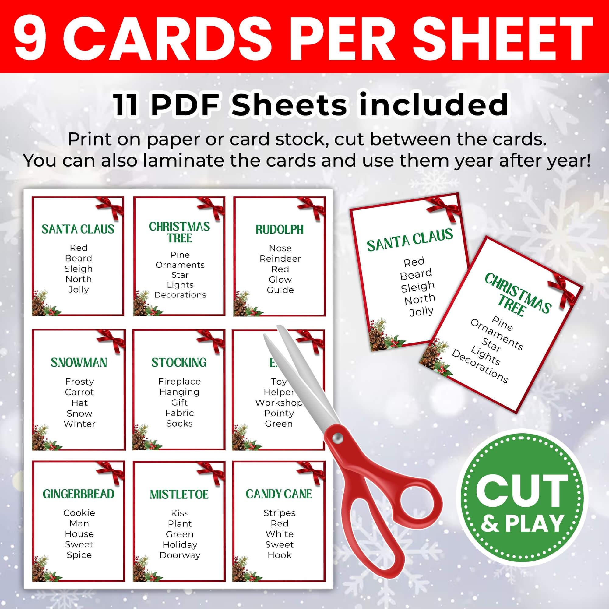 Christmas Taboo Game | Printable Christmas Games | Christmas Activity ...