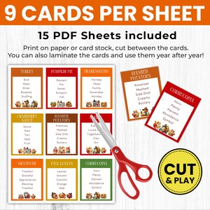 Thanksgiving Taboo Game, Printable Fall Activity, Thanksgiving Party ...