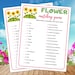 Spring Flower Matching Printable Game | Fun Spring Party Games | Spring ...