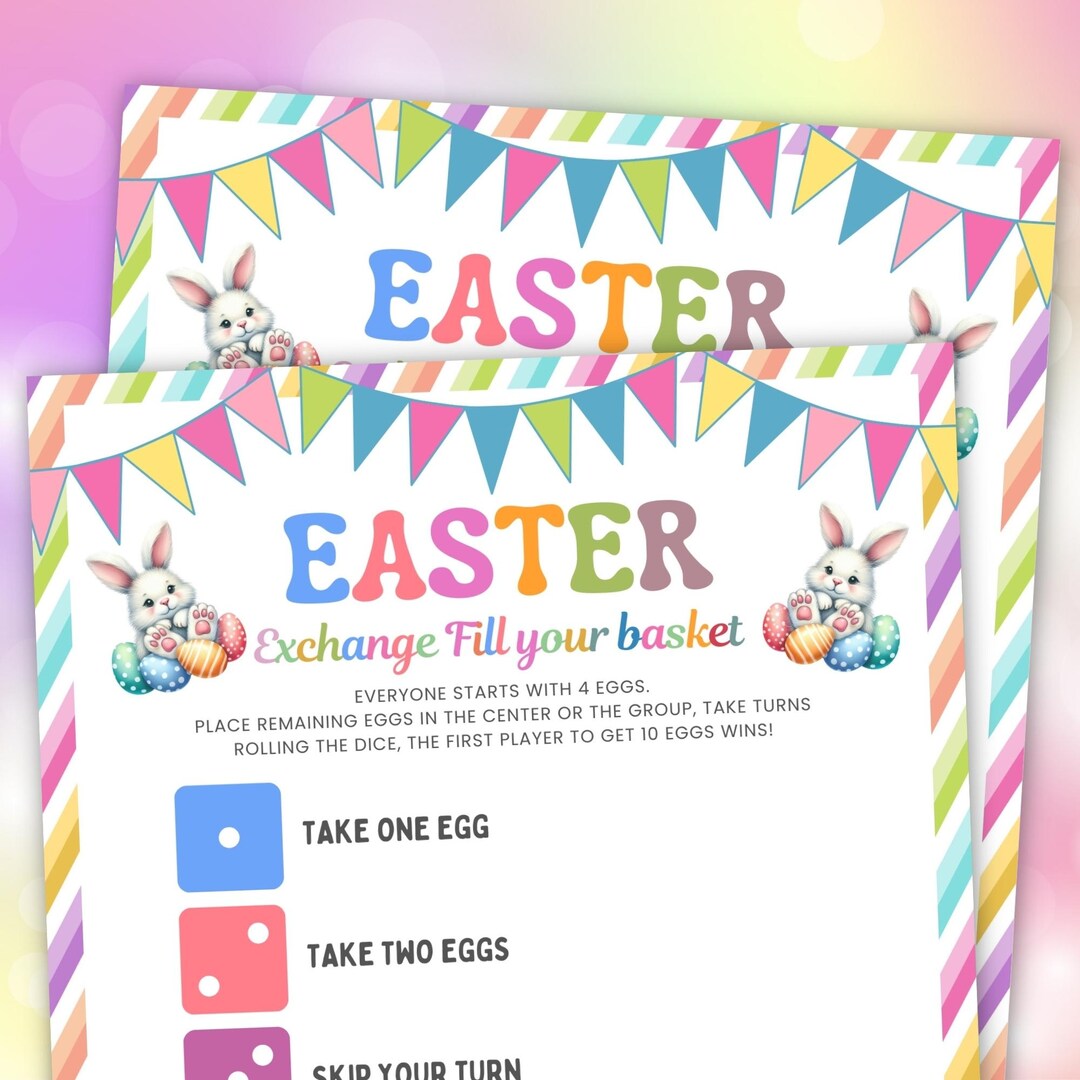 Easter Games, Easter Egg Exchange Dice Game Printable , Fun Easter ...