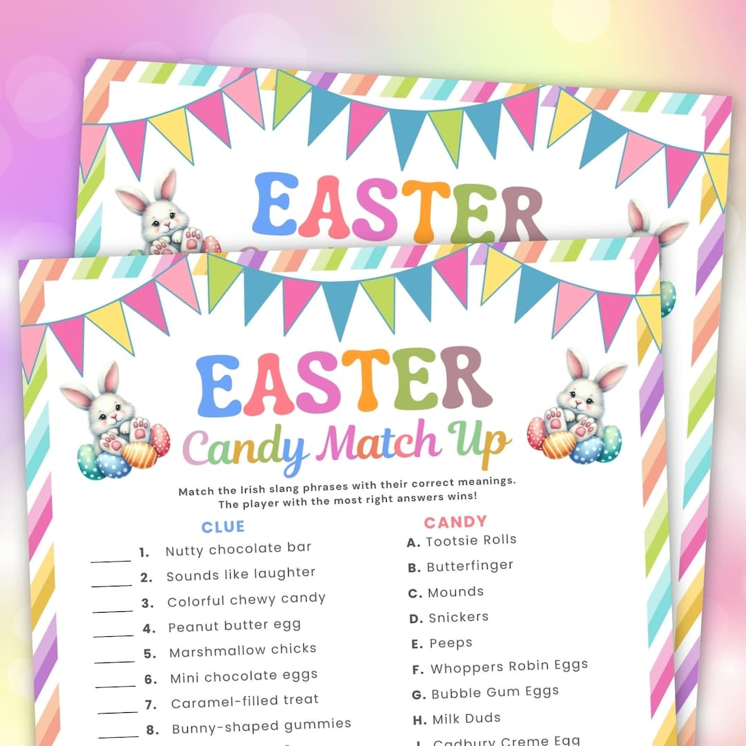 Easter Candy Match-up Printable Game | Fun Easter Game for Kids ...
