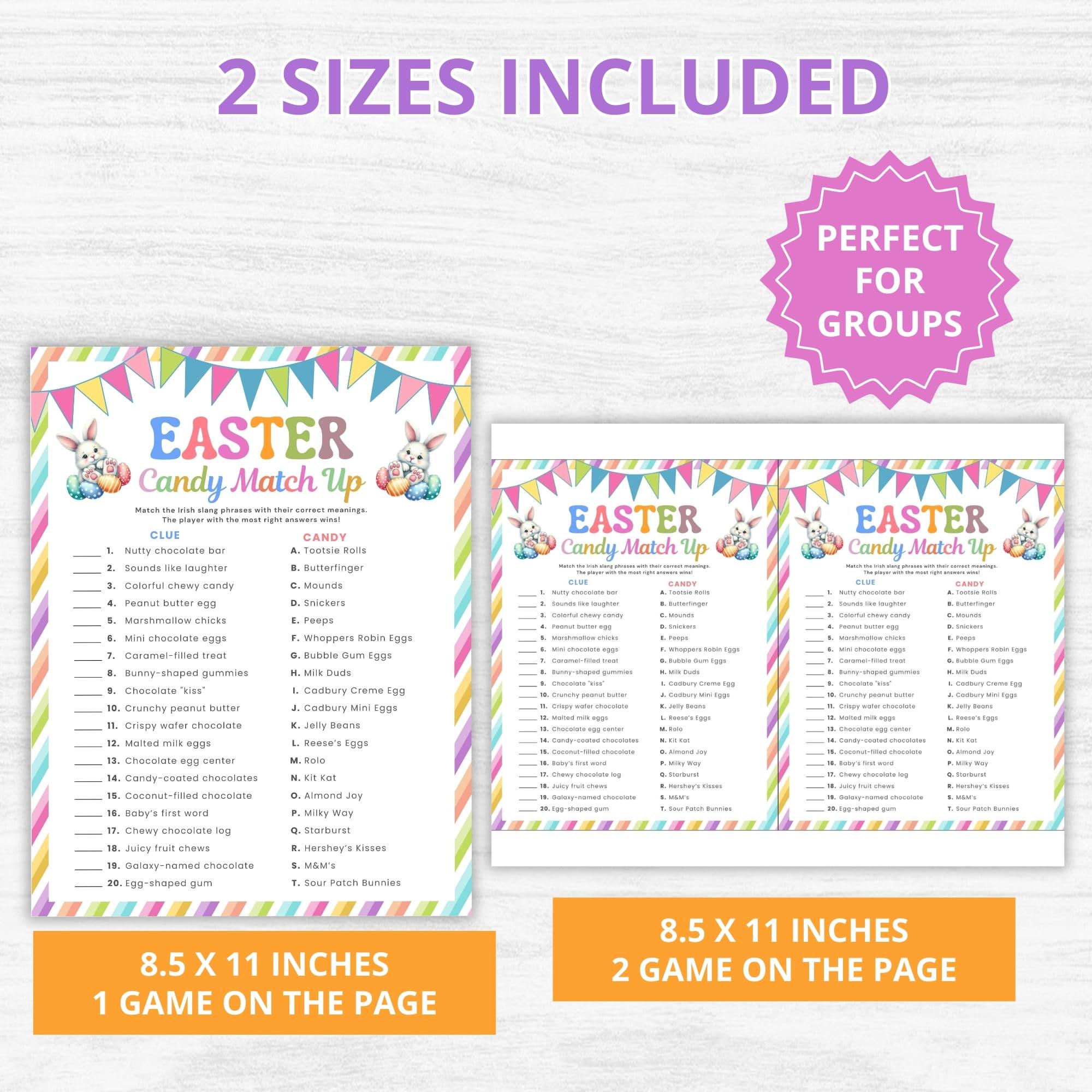 Easter Candy Match-up Printable Game | Fun Easter Game for Kids ...