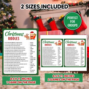 Christmas Riddles Game Printable, Christmas Party Game Kids, Christmas ...