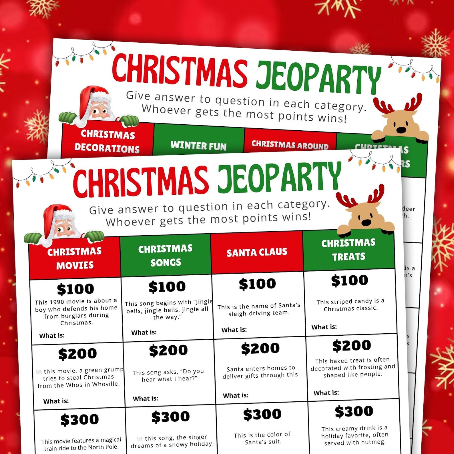 Christmas Games Jeopardy, Friendmas Jeoparty Game, Christmas Trivia ...