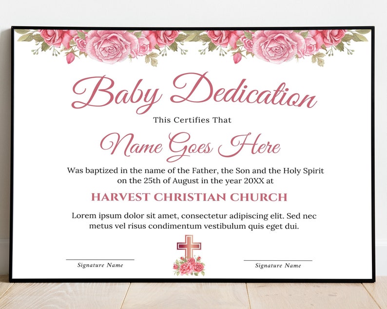 Editable Baby Christening Dedication Baby (Download Now) - Etsy
