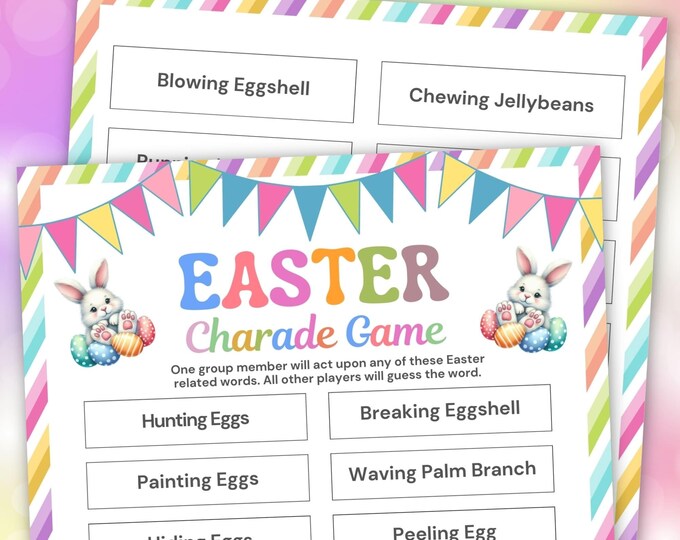Easter Charades, Easter Pictionary, Easter Classroom Games, Easter ...