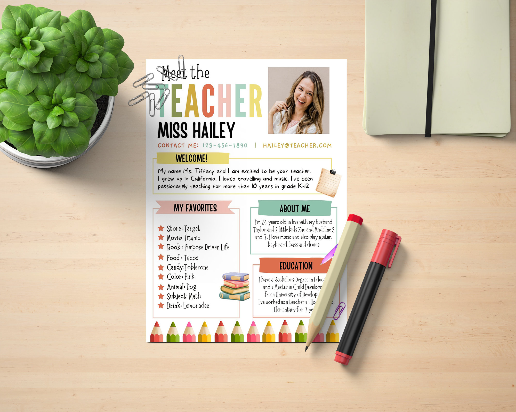 Meet the Teacher Editable Template, Back to School Welcome Letter ...