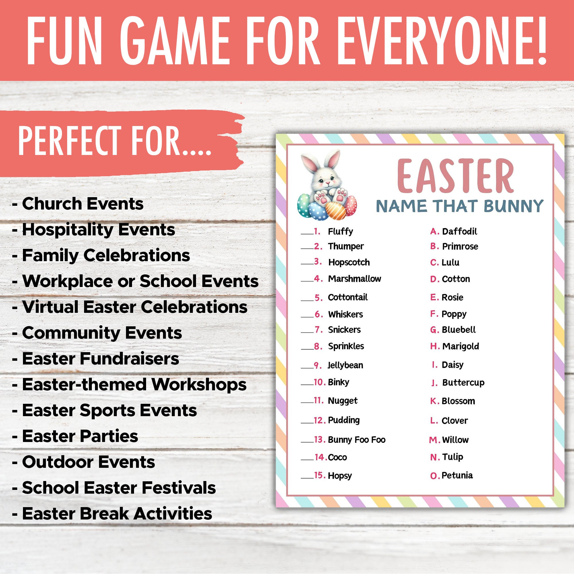 Name That Bunny Game | Easter Trivia Game | Spring Activity | Easter ...