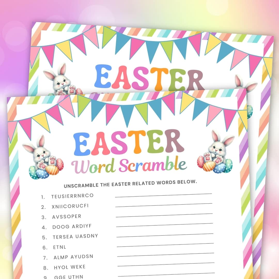 Easter Word Unscramble | Fun Easter Games | Easter Word Scramble Game ...