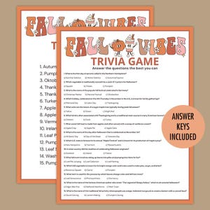 Fall Trivia Game | Printable Autumn Games | Autumn Game for Adults ...