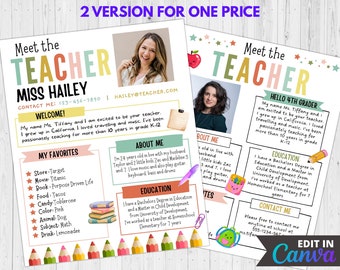 Meet the Teacher Editable Template, Back to School Welcome Letter ...