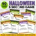 Halloween 5 Second Game, Printable Halloween Party Game, Halloween ...