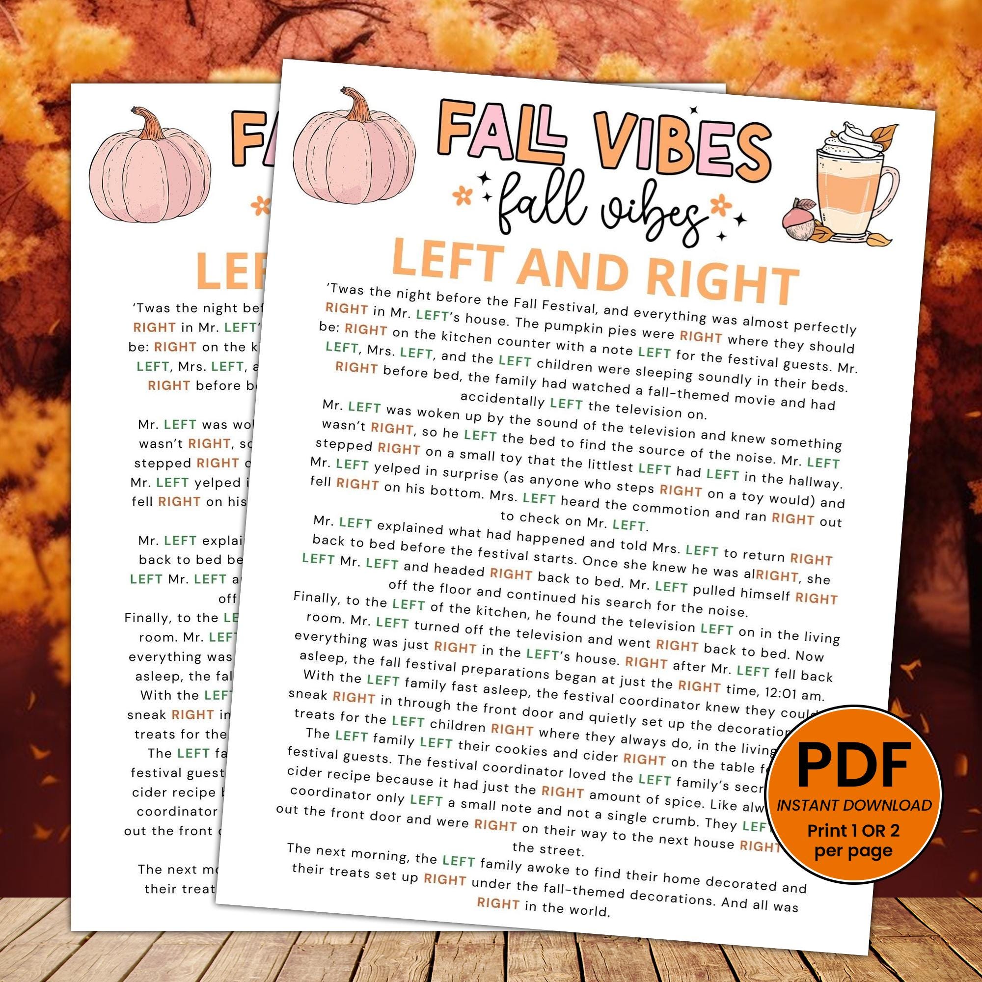 Fall Pass the Pumpkin Game | Printable Autumn Activity (PDF Pattern) - Etsy