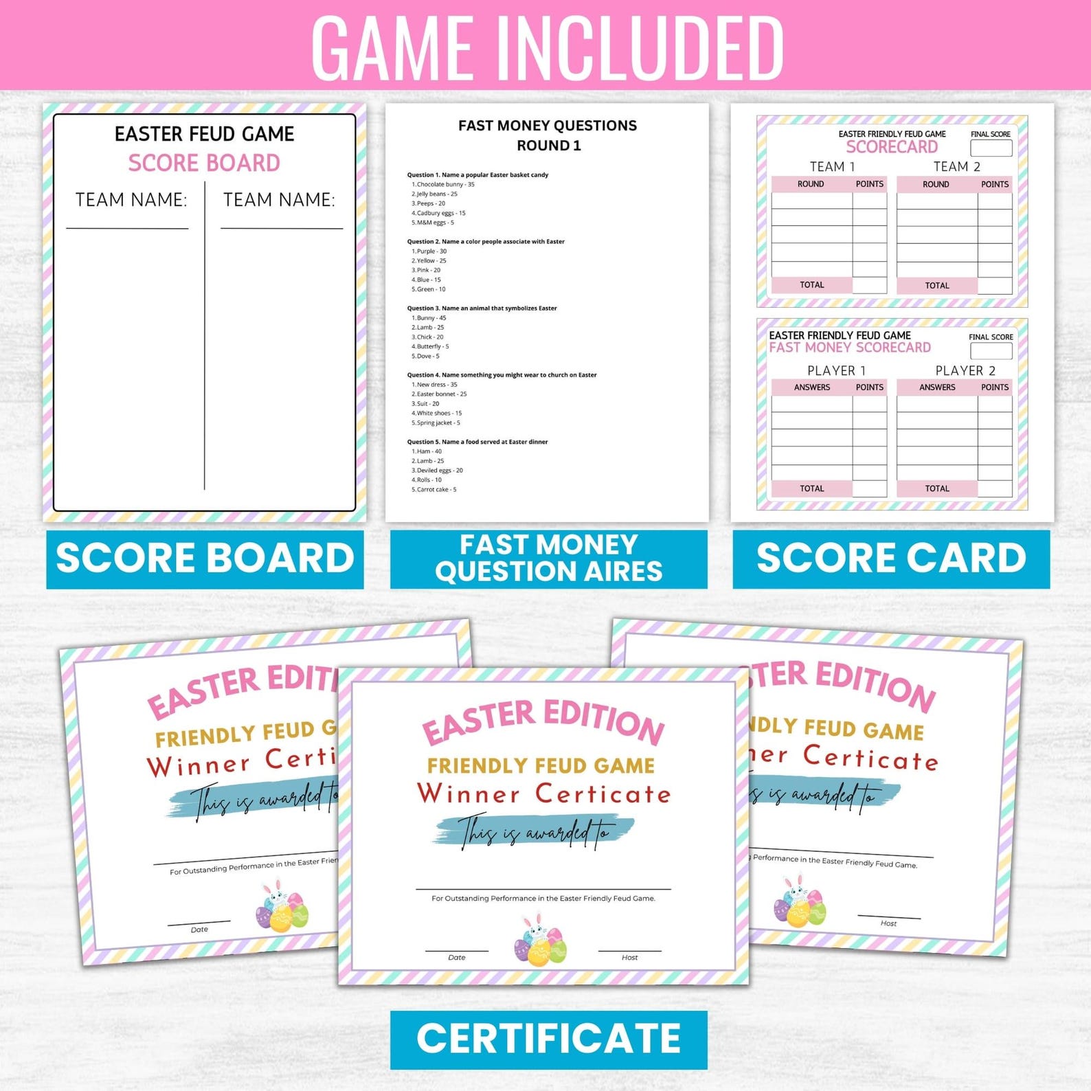 Printable Easter Feud Game | Easter Family Feud-style Questions ...
