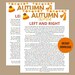 Fall Left Right Game, Autumn Party Prize Exchange (digital Download) - Etsy