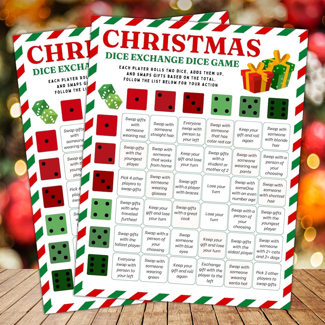 Christmas Dice Game | Candy Dice | Gift Exchange Game | Family ...