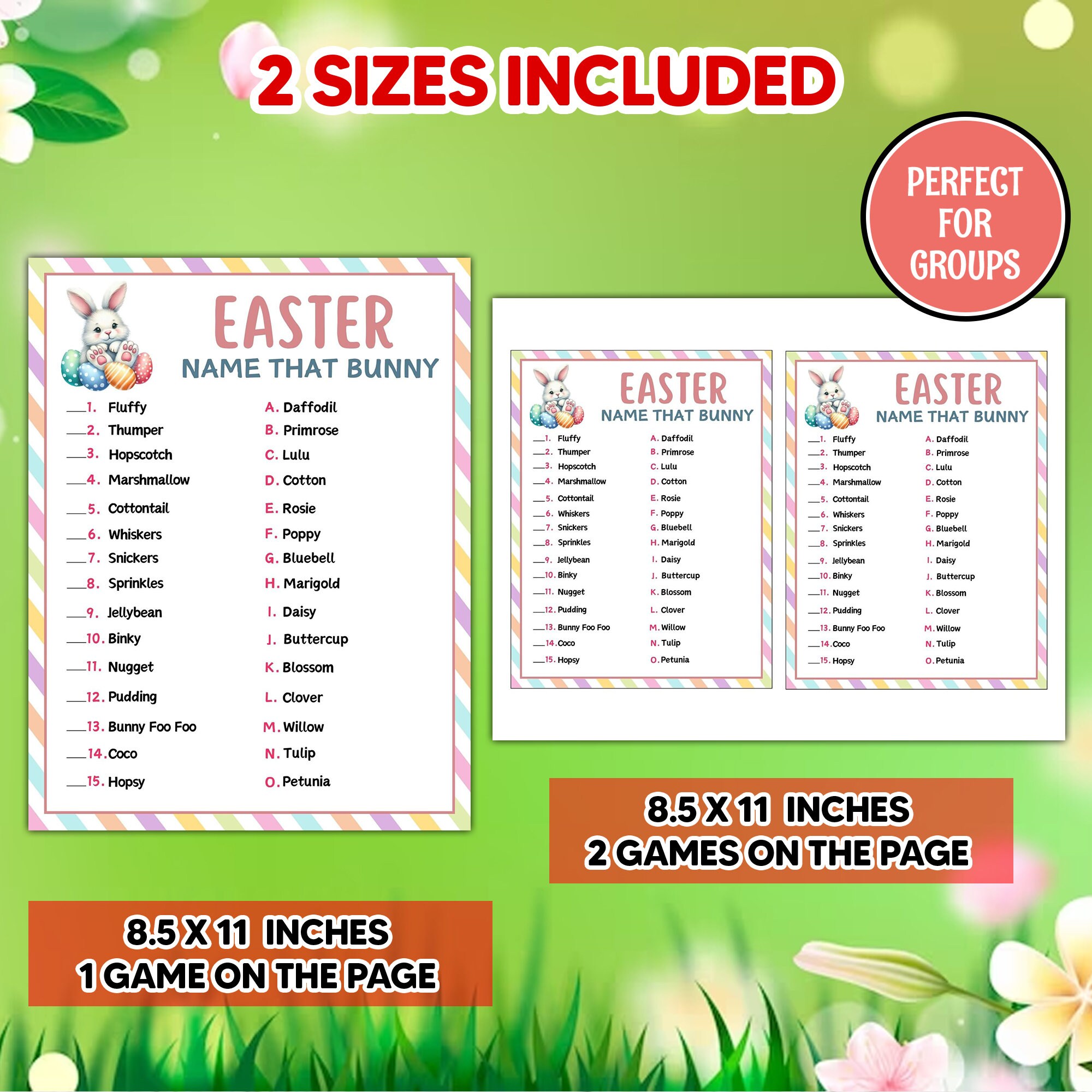 Name That Bunny Game | Easter Trivia Game | Spring Activity | Easter ...