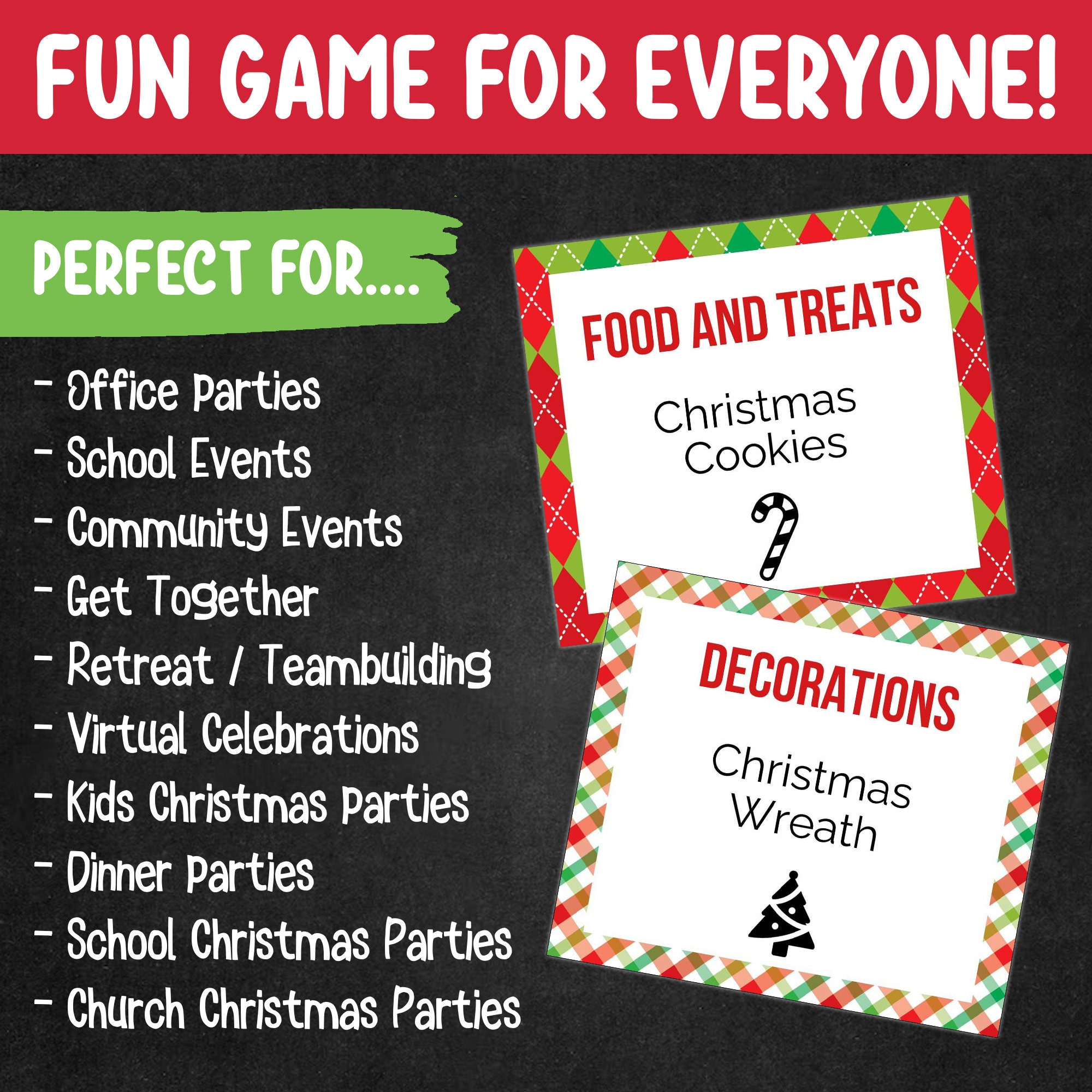 Christmas Charades Christmas Printable Game Christmas Party Game for ...
