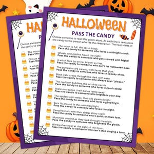 Halloween Pass the Candy Game, Halloween Activity, Pass the Prize Game ...