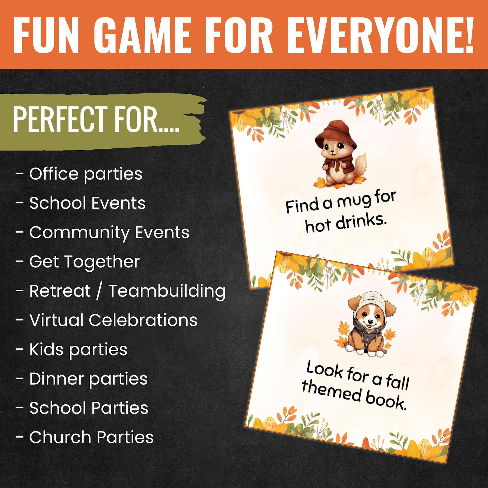 Fall Indoor Scavenger Hunt | Printable PDF | Instant Download - Etsy