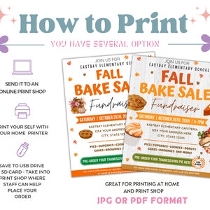 Editable Fall Bake Sale , Fall Festival Flyer, Fall Flyer Template ...