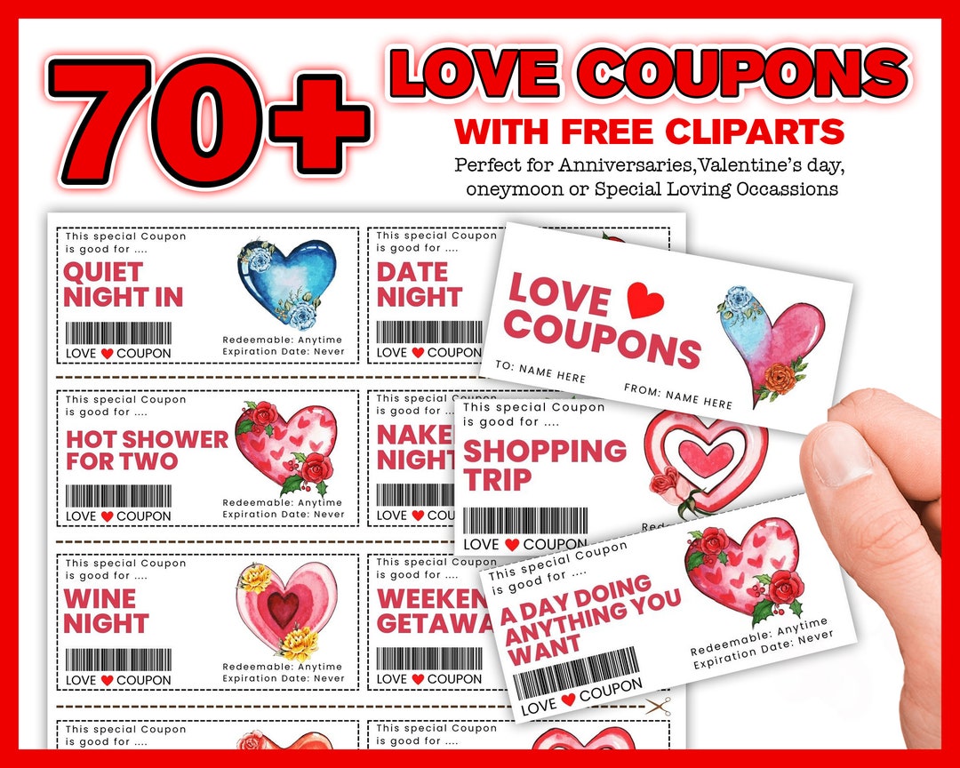 Love Coupons Book Editable Heart Love Coupons Template Printable ...