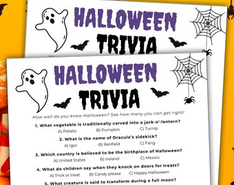Halloween Candy Trivia | Printable Halloween Candy Trivia Activity Game ...