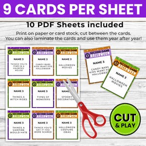 Halloween 5 Second Game | Printable Halloween Game | Halloween Activity ...