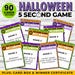 Halloween 5 Second Game | Printable Party Activity (90 Cards) - Etsy