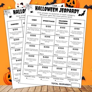 Halloween Jeopardy Game, Halloween Trivia Game, Halloween Icebreaker ...