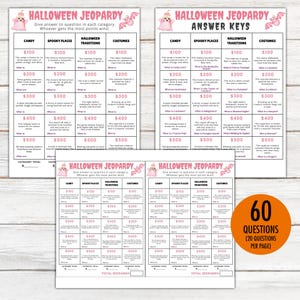 Halloween Jeoparty Game | Family Trivia (printable) - Etsy