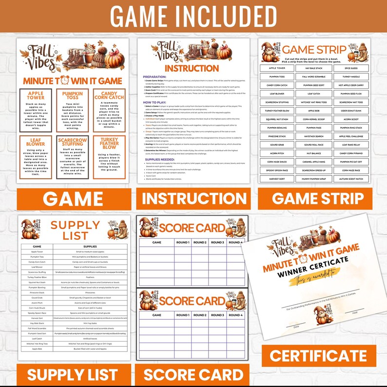 Halloween Minute to Win It Games, October Group Party Games for Kids ...