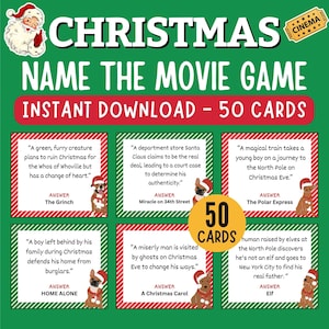 Christmas Name the Movie Game, Printable Christmas Party Game, Guess ...