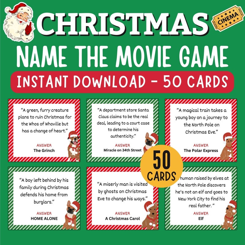 Christmas Movie Jeopardy - Etsy